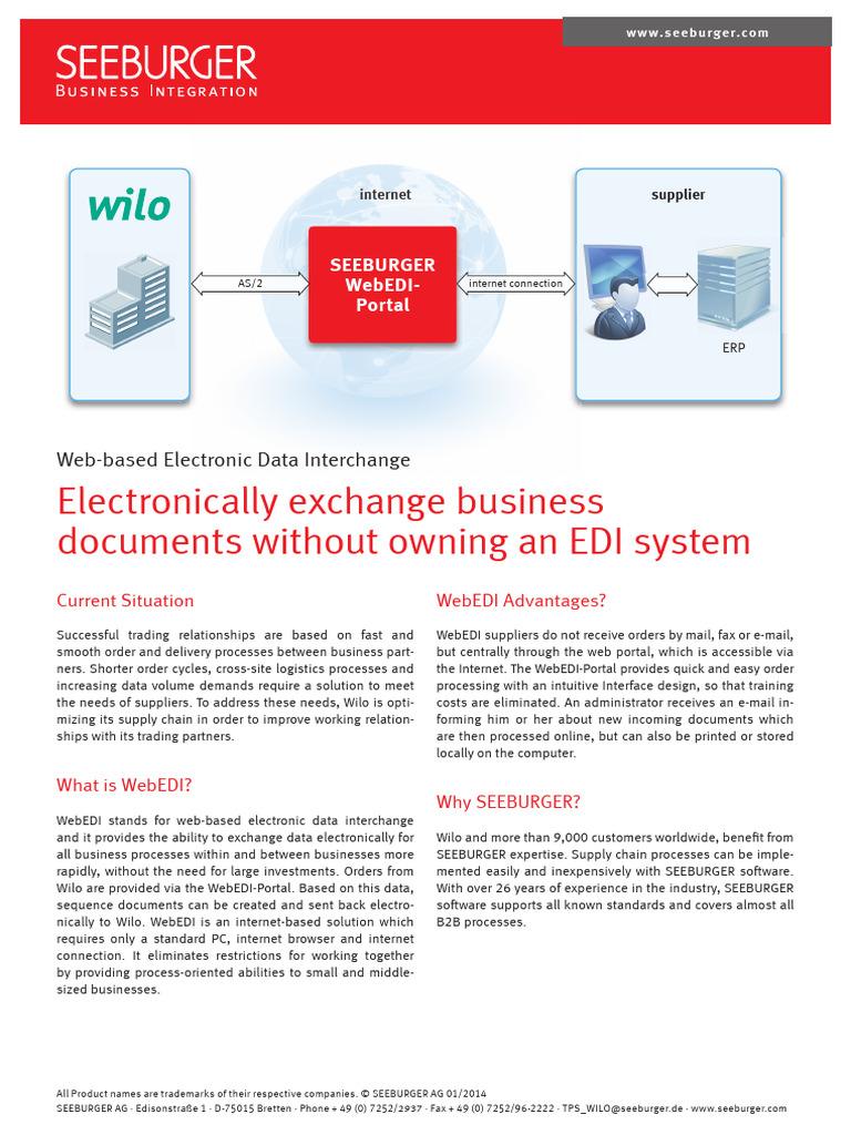 SEEBURGER WebEDI Wilo EN | PDF | Electronic Data Interchange | Internet