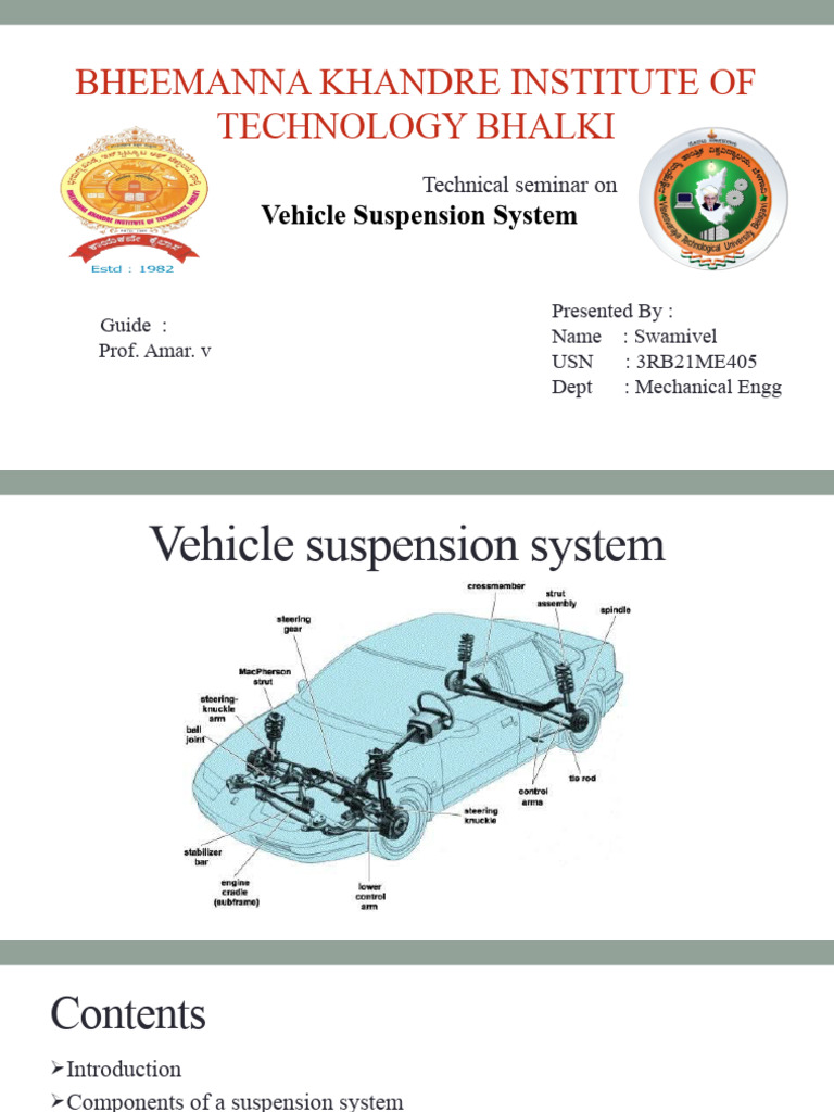 Vehicle Suspension System PPT 18 | PDF | Vehicles | Manufactured Goods