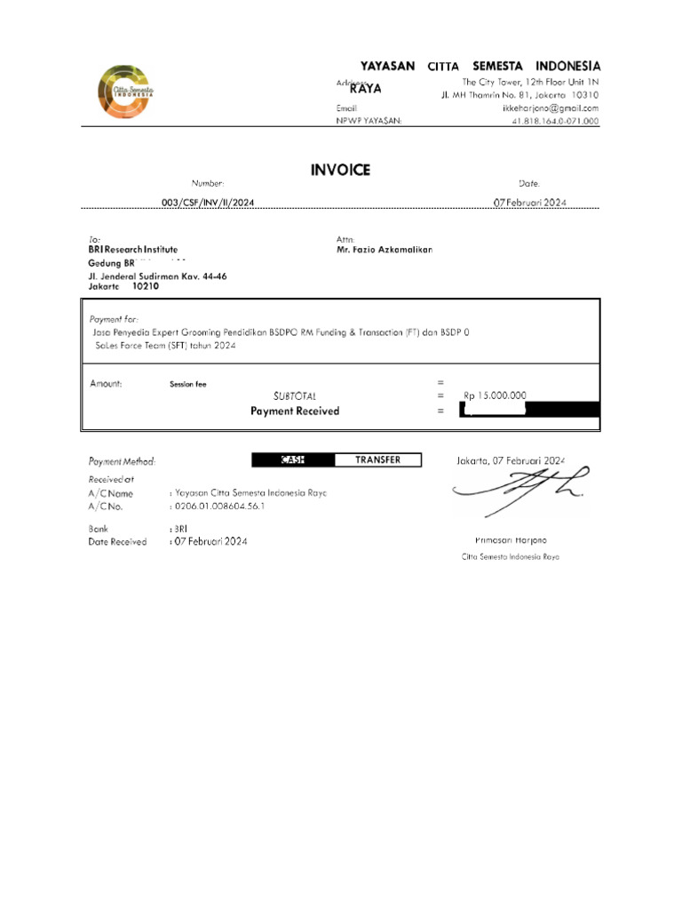 Contoh Invoice | PDF