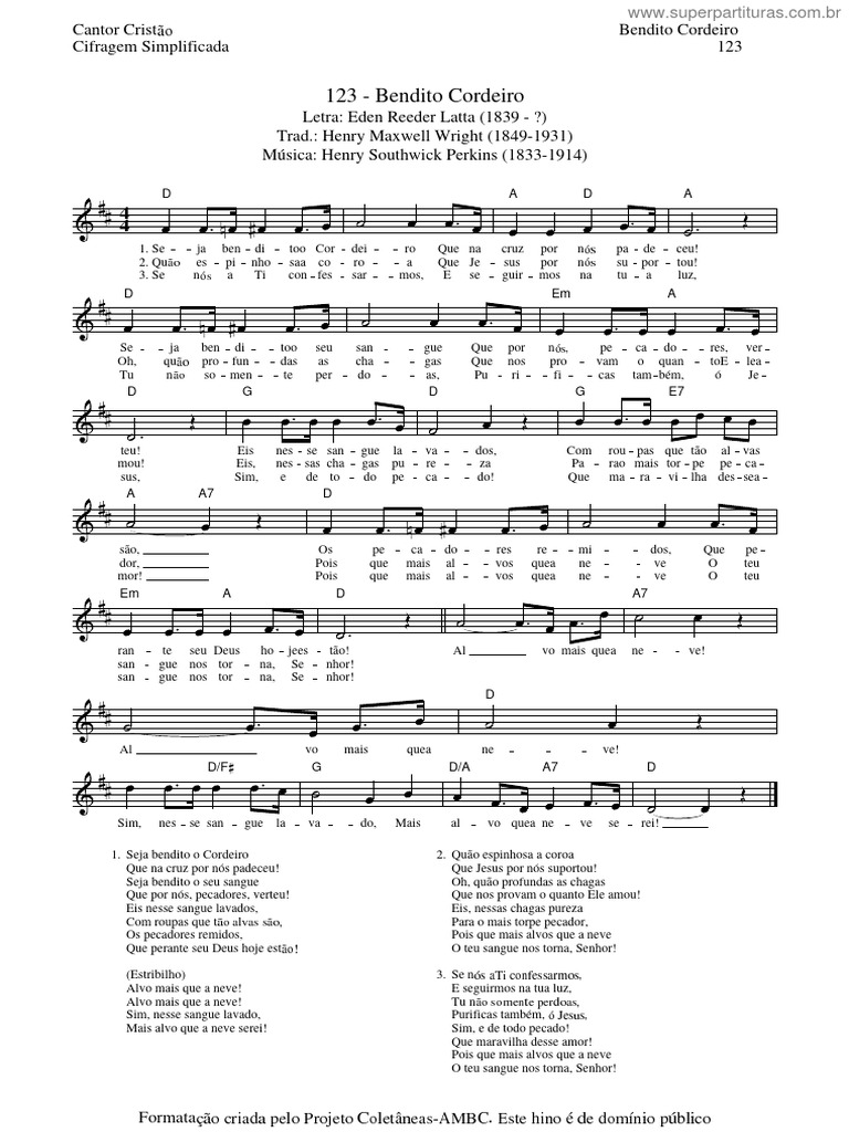 Bendito o Cordeiro | PDF | Pecado | Ética religiosa