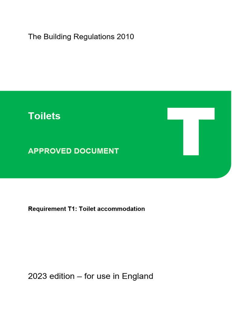 Draft Approved Document T - Toilets | PDF | Toilet