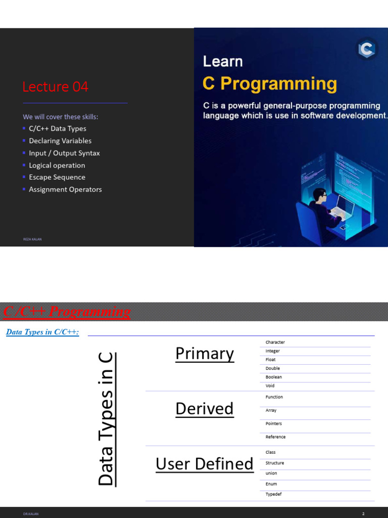 Intro To Algorithm And Programming 04 Pdf Integer Computer Science Data Type