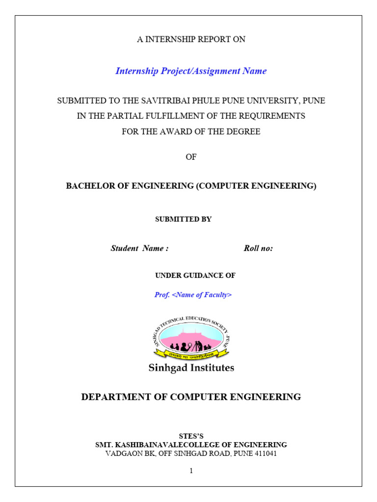 Internship Report Format | Download Free PDF | Computer Science | Computing