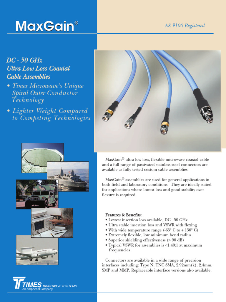 Maxgain | PDF | Coaxial Cable | Electrical Engineering