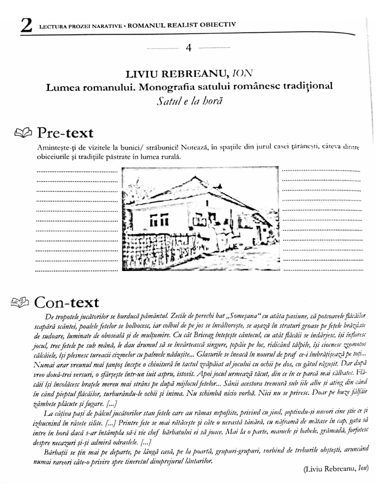 APLICATIE 1. ION de L. Rebreanu | PDF