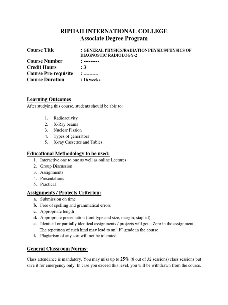 General Physics Radiation Physics Physics of Diagnostic Radiology-2 ...