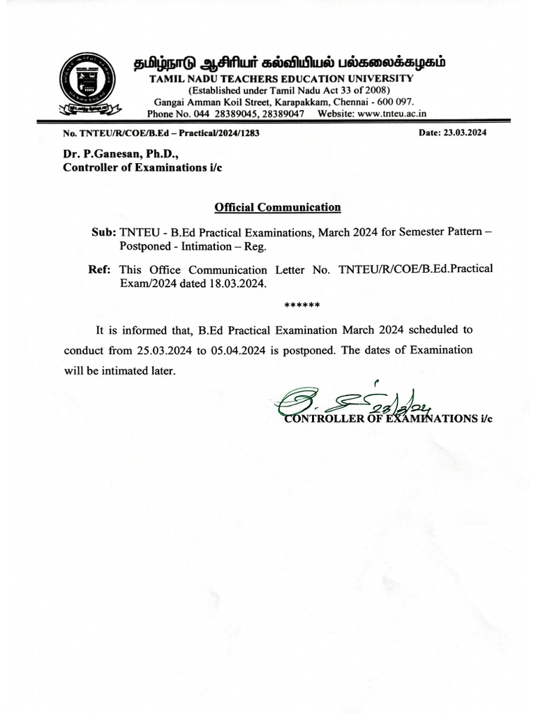 Official Communication | PDF