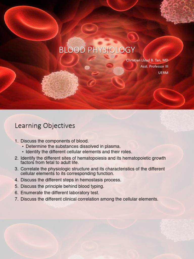Blood Physio Formed Tech 2024 | PDF | Coagulation | White Blood Cell