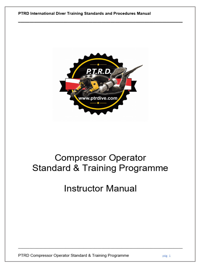 PTRD Standards Compressor Operator | PDF | Scuba Diving | Diving Equipment