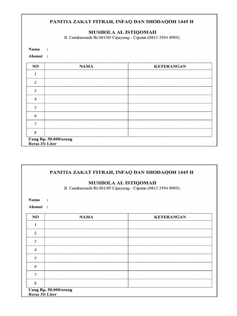 Contoh Panitia | PDF