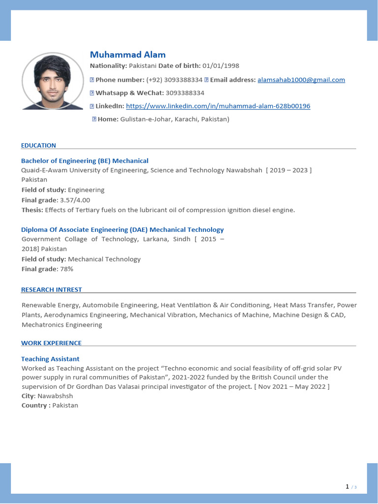 CSC CV | Download Free PDF | Mechanical Engineering | Engineering