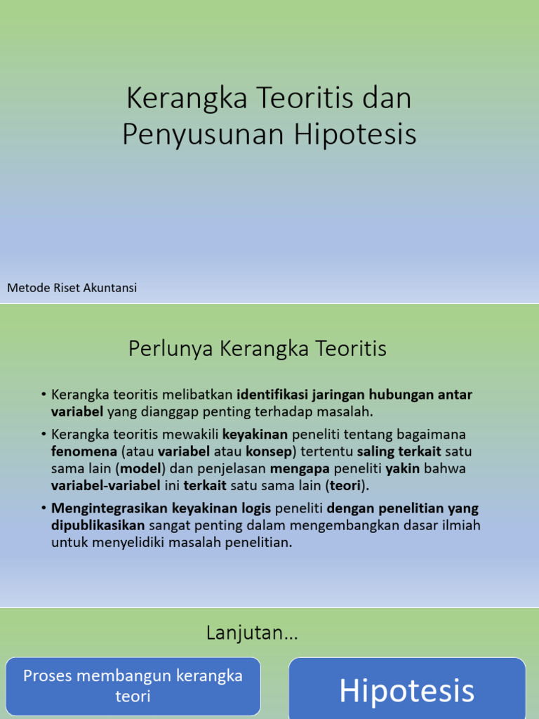 Kerangka Teoritis Dan Penyusunan Hipotesis | PDF