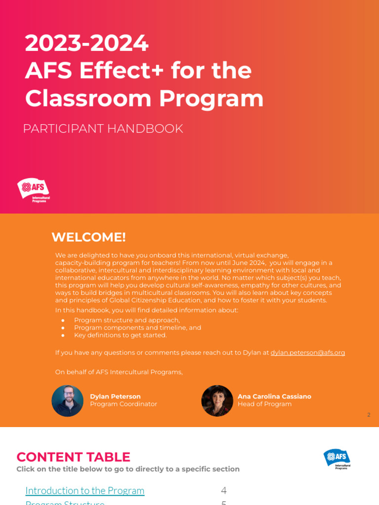 2023-24 E+4C - Participant Handbook | PDF | Teachers | Learning