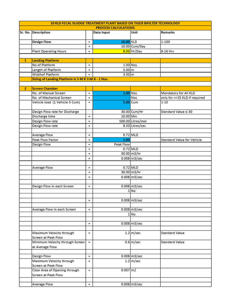 Standard Design and Mass Balance of 10 KLF FSTP, R0 | PDF | Anaerobic ...
