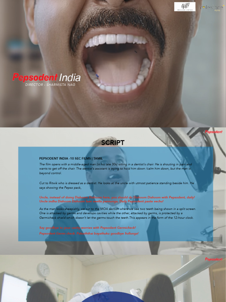 Pepsodent - PPM Docket 28th Shoot v7 MAIN | PDF | Dentist | Tooth