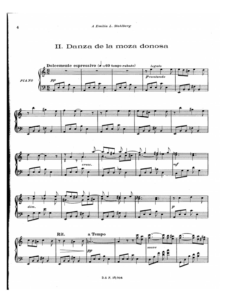 Ginastera Danzas Argentinas Op.2 No.2 | PDF