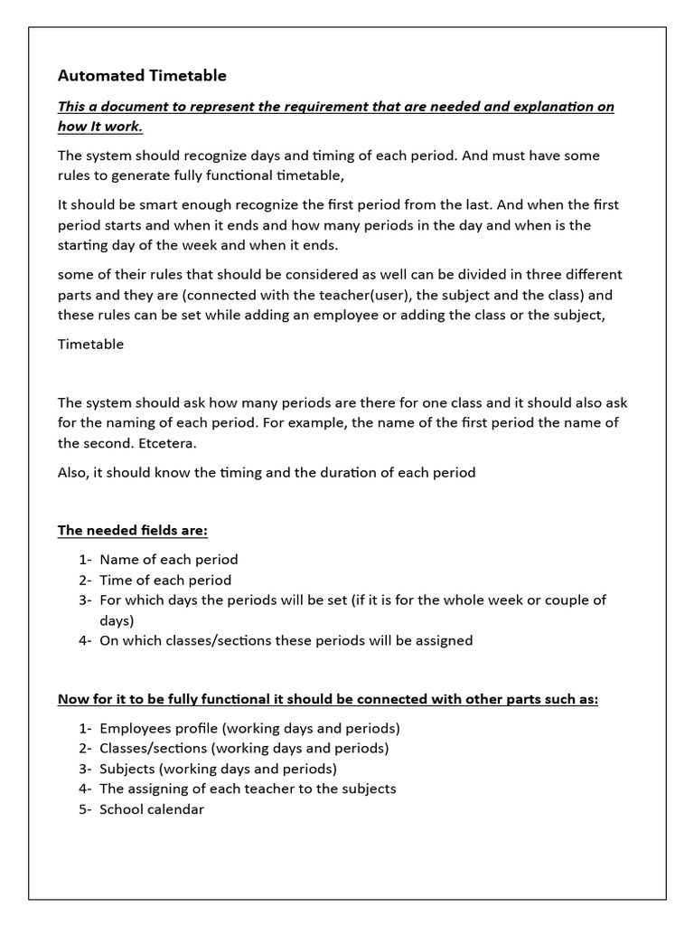 Automated Timetable | Download Free PDF | Computing Automated Timetable | Download Free PDF | Computing