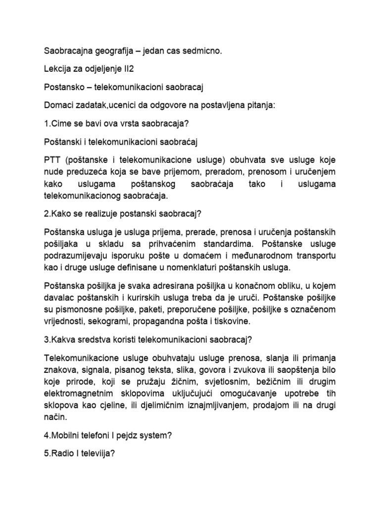 Pitanja I Zadaci Za II2 | PDF