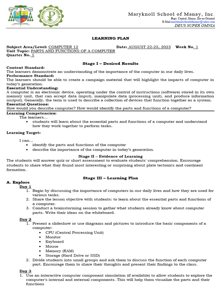 Grade 12 - Computer | Download Free PDF | Learning | Computer Hardware