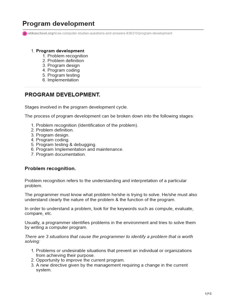 Program Development | PDF | Programming | Computer Program