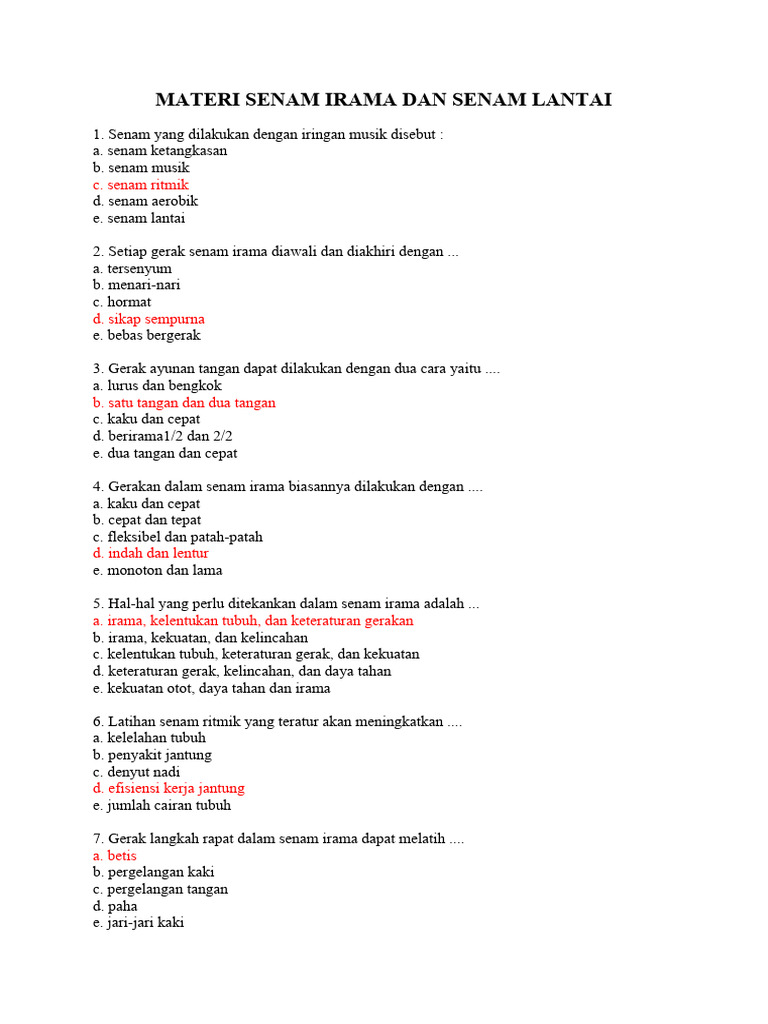 Materi Senam Irama dan Lantai | PDF