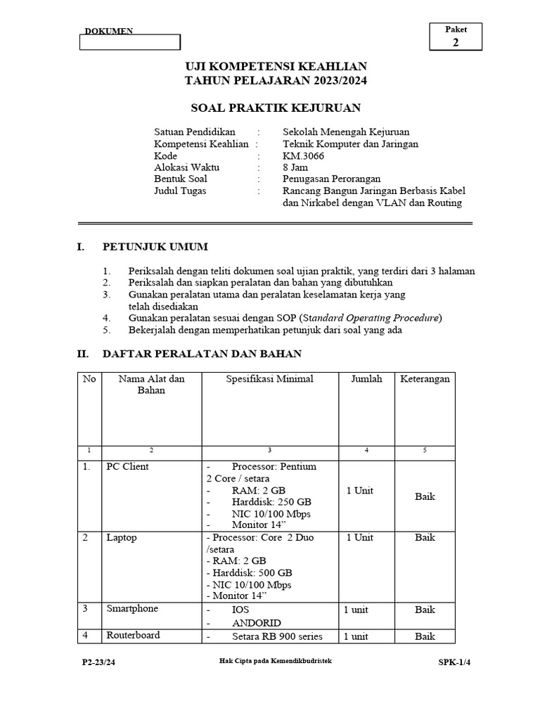 Soal Ukk Paket 2 2024 | PDF