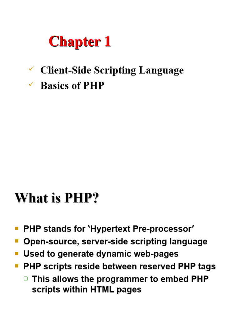Lecture One | PDF | Dynamic Web Page | Php Lecture One | PDF | Dynamic Web Page | Php