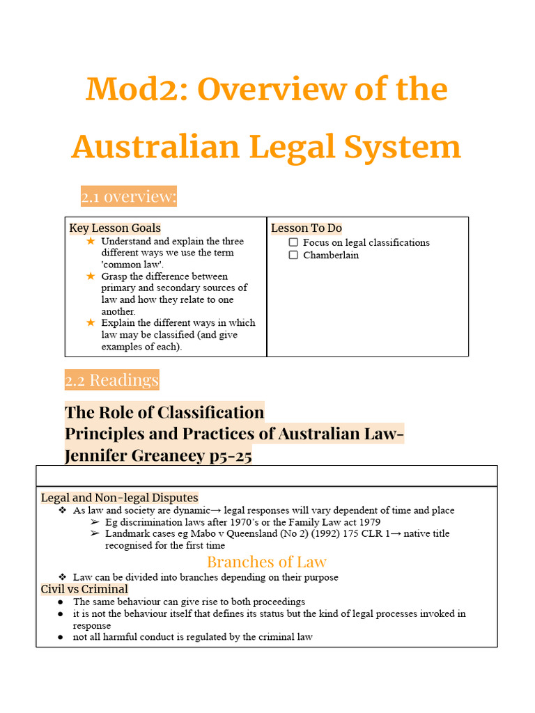 Mod 2 Notes FOL | PDF | Common Law | International Law