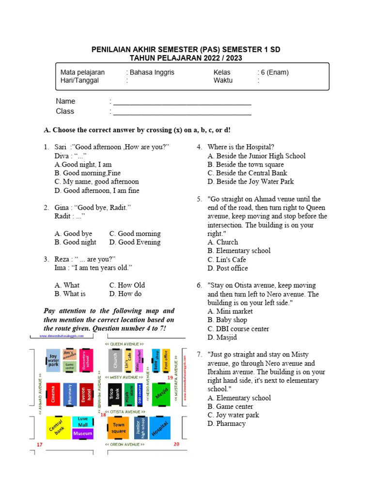 NEW SOAL UAS KELAS 6 SEMETER 1 He | PDF | Indonesia