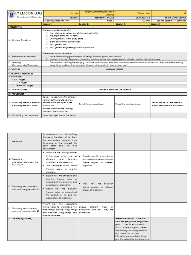 DLL Els Quarter 2 Week 2 | PDF | Learning | Ecosystem