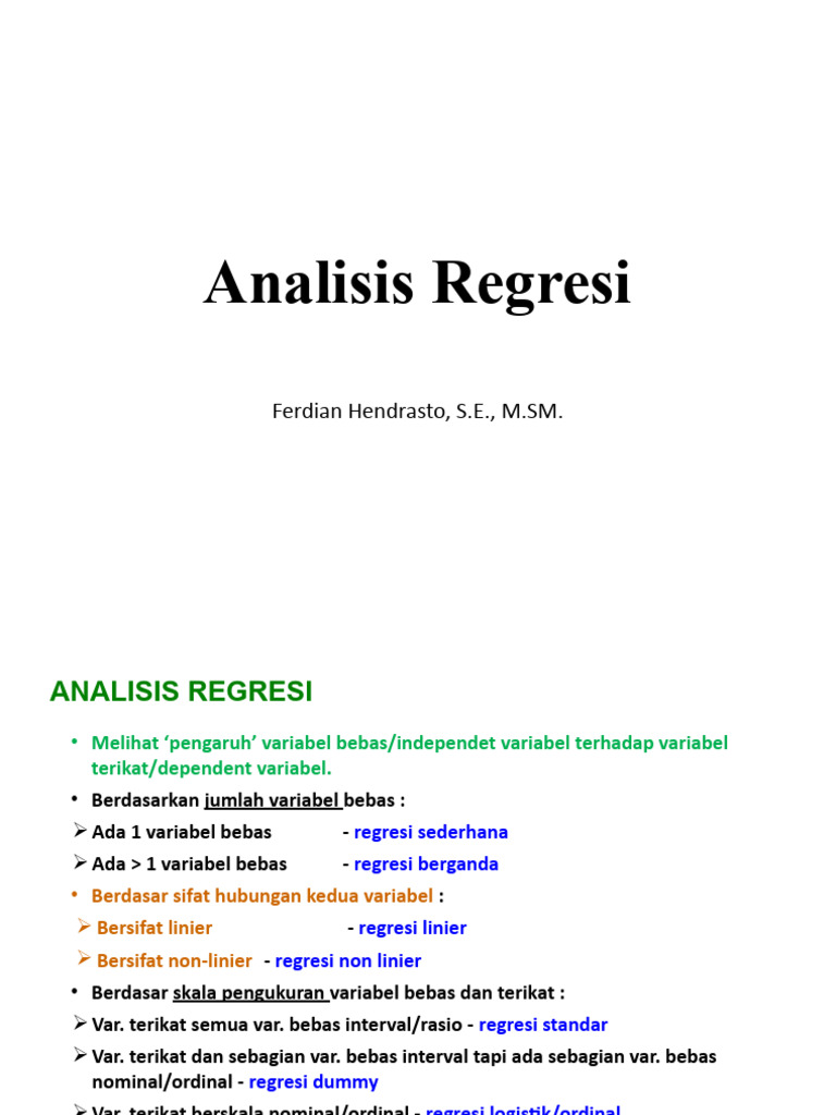 Analisis Regresi | PDF