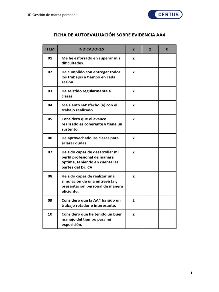 Autoevaluación AA4 | PDF