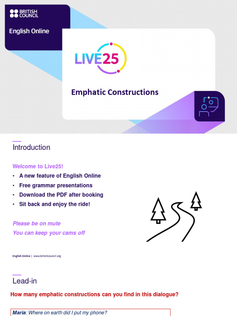 Live25 Emphatic Constructions | PDF | Syntax | Grammar