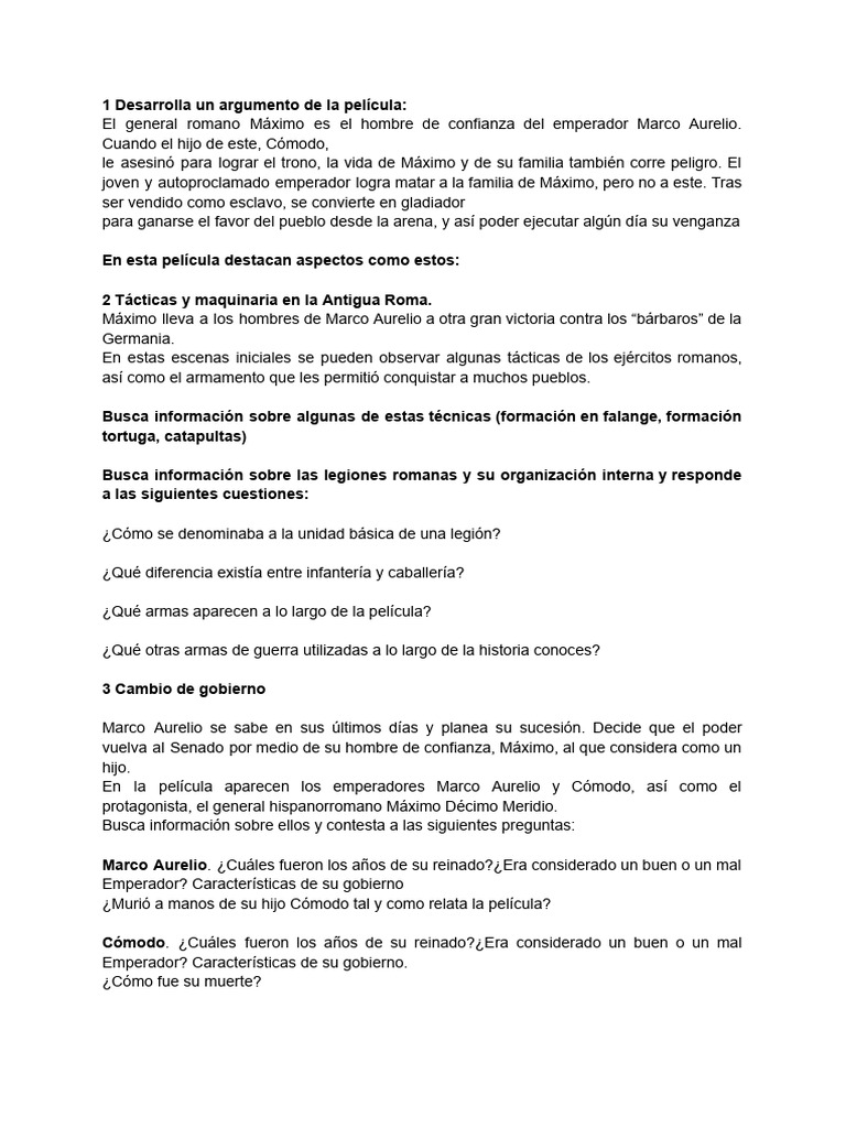 Zucchabar en Gladiador: Análisis histórico | PDF | imperio Romano