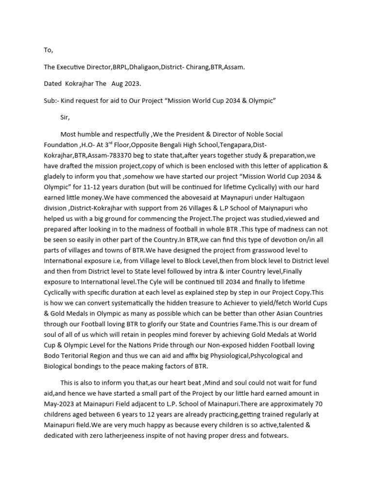 BRPL LETTER DRAFT | PDF