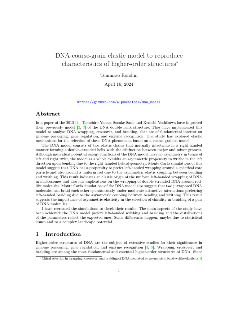 Dna Model Pdf Chromatin Nucleic Acid Double Helix