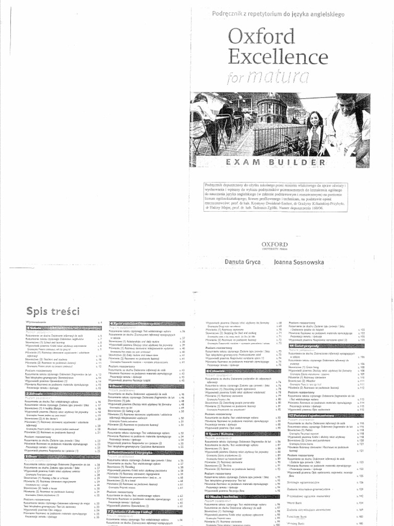 OXFORD EXCELLENCE FOR MATURA - Danuta Gryca, Joanna Sosnowska - OXFORD ...