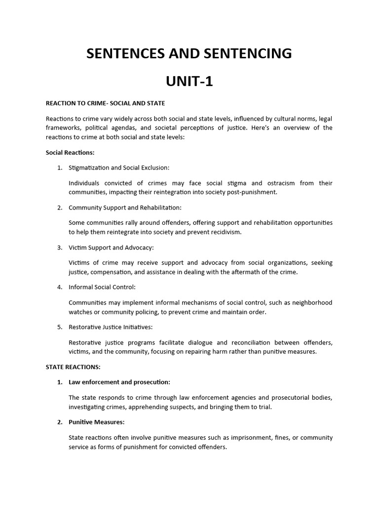 Understanding Sentencing and Punishment | PDF | Punishments | Crimes