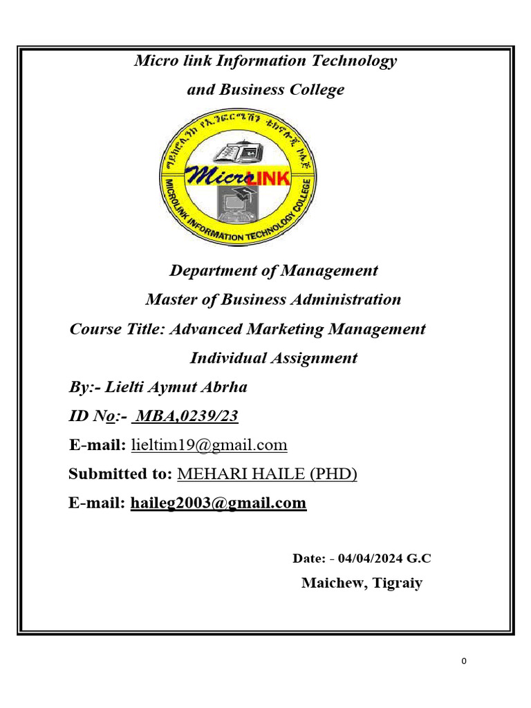 Advanced Marketing Management Assignment | PDF | Consumer Behaviour | Behavior