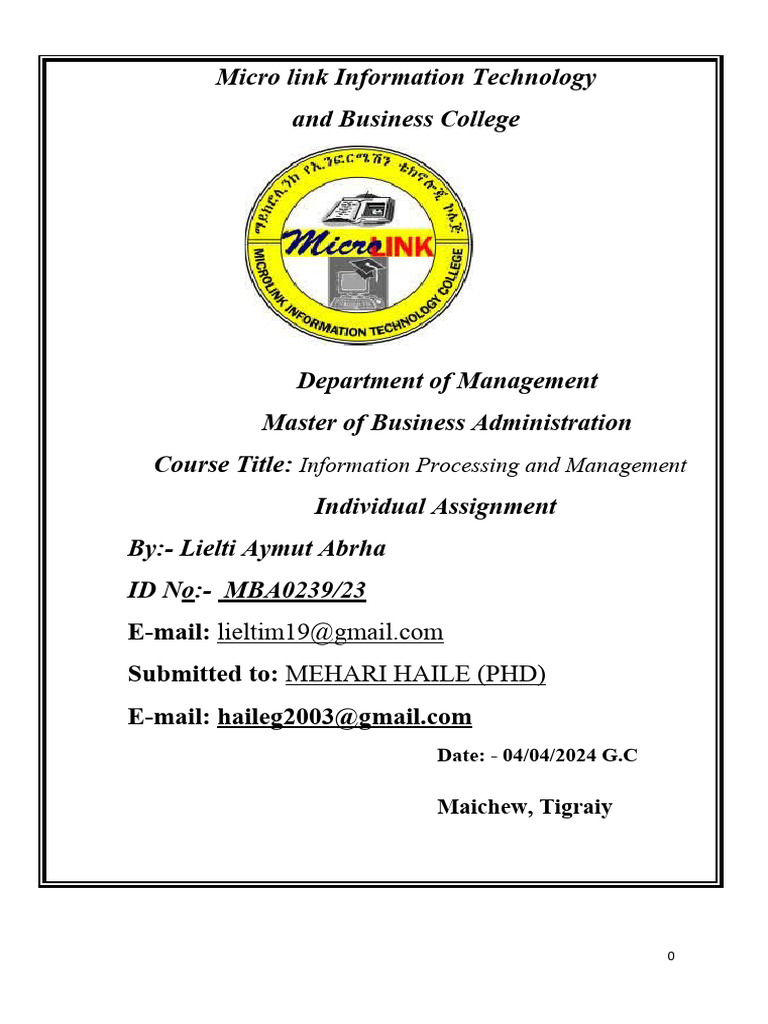 Information Processing and Management Assignment | PDF | Databases ...