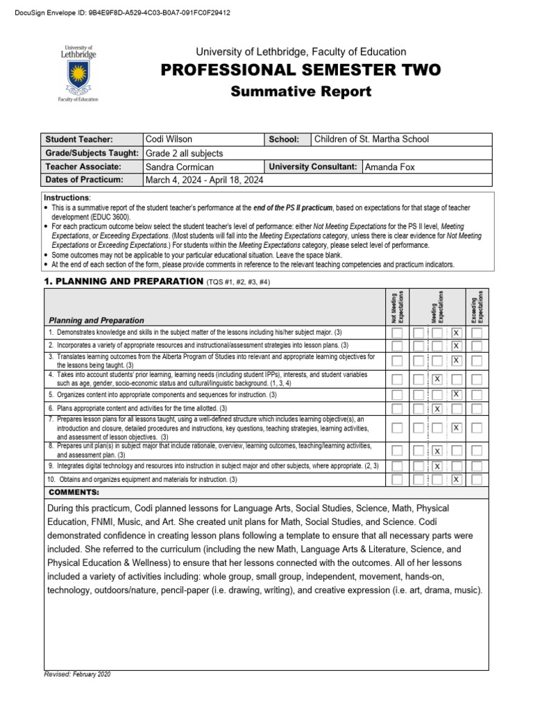 Ps II Summative Report Codi Wilson | PDF | Educational Assessment ...
