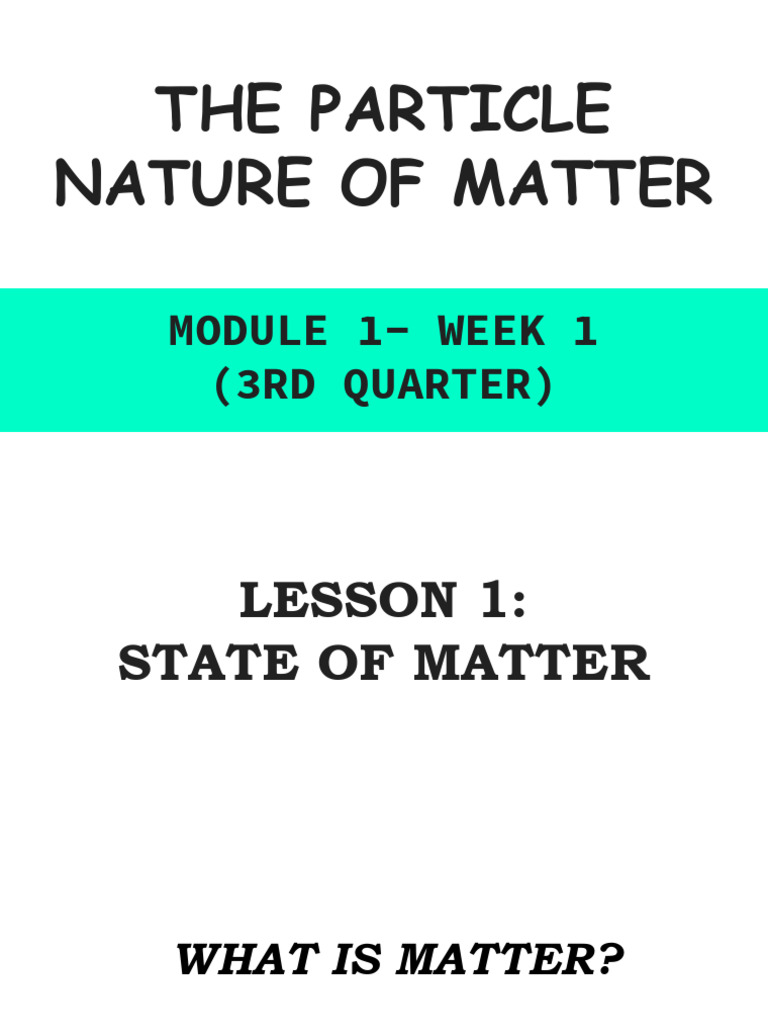 q3 Module 1 Week 12 Lecture | PDF | Mixture | Chemistry