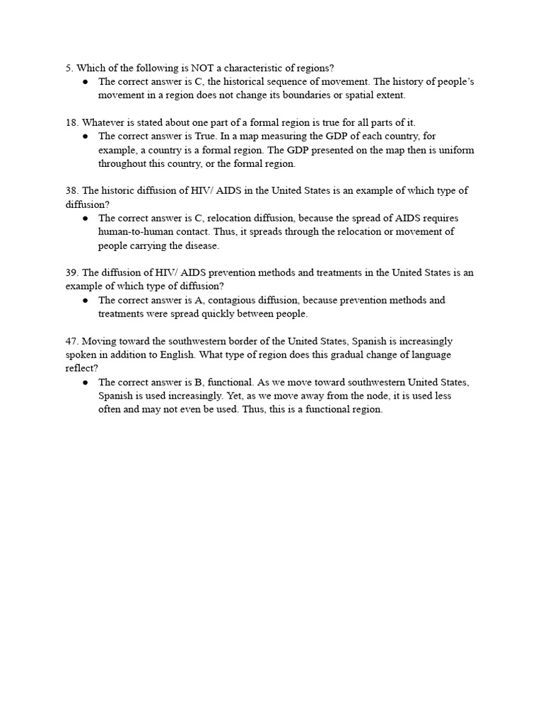 AP HUG Unit 1: Geography | PDF | Social Science | Science & Mathematics