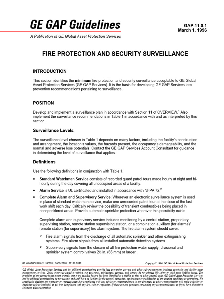 Fire Protection and Security Surveillance (Ge Gap) | PDF | Fire ...