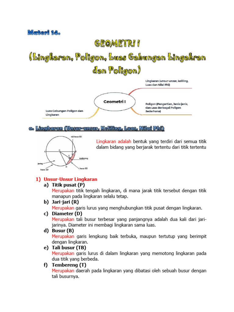 Luas Gabungan Lingkaran dan Poligon | PDF | Griya & Taman