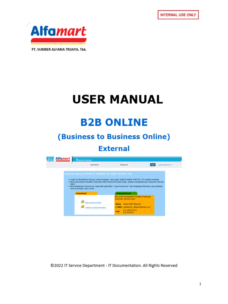 UM B2B External - V.10.1222 | PDF