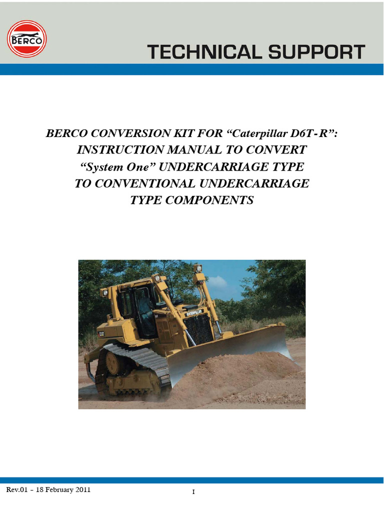 Caterpillar D6T-R CONVERT System One Vs CONVENTIONAL UNDERCARRIAGE | PDF