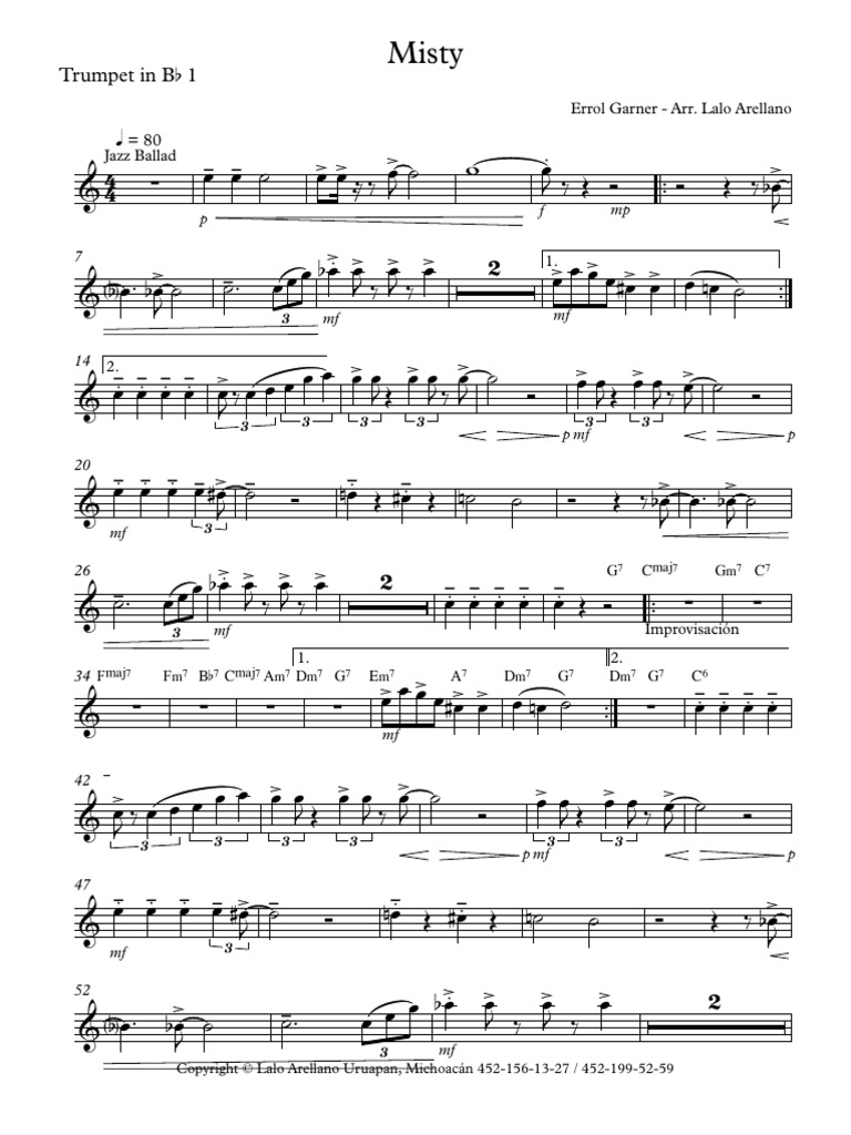Misty 2 - Trumpet in BB 1 | PDF
