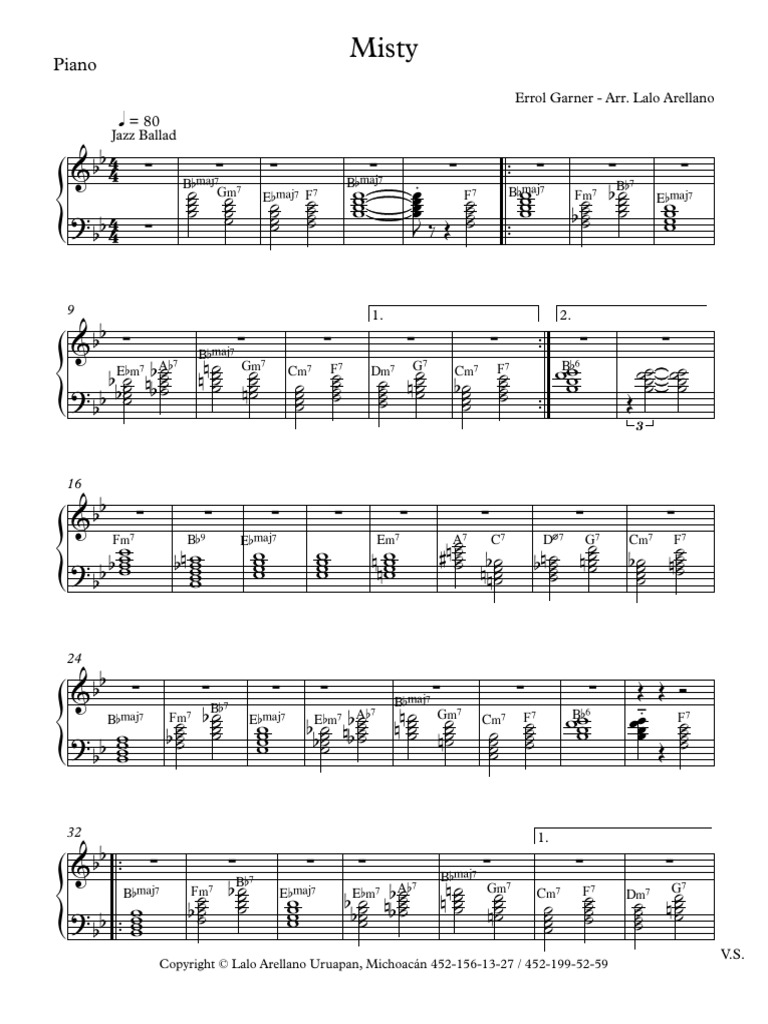 Misty 2 - Piano | PDF