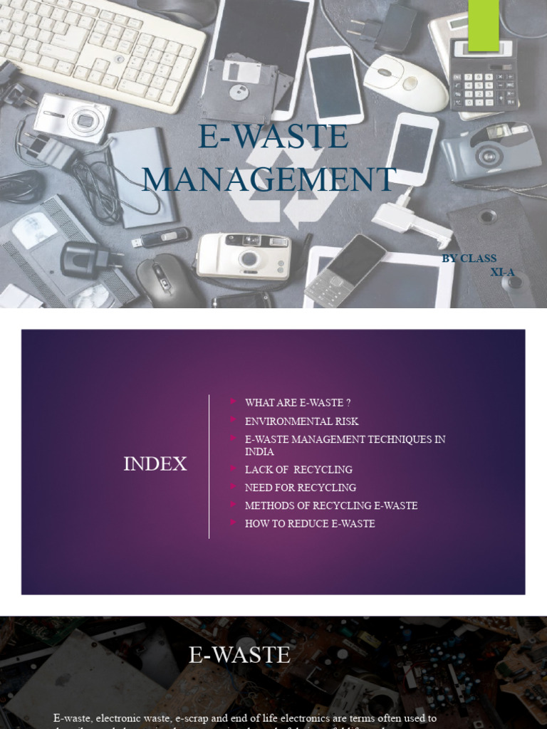 E Waste Managementcompleted) | PDF | Electronic Waste | Recycling